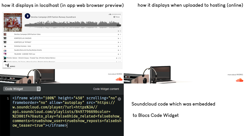 Embedded Soundcloud and Mixcloud HTML codes aren't showing - I Need ...
