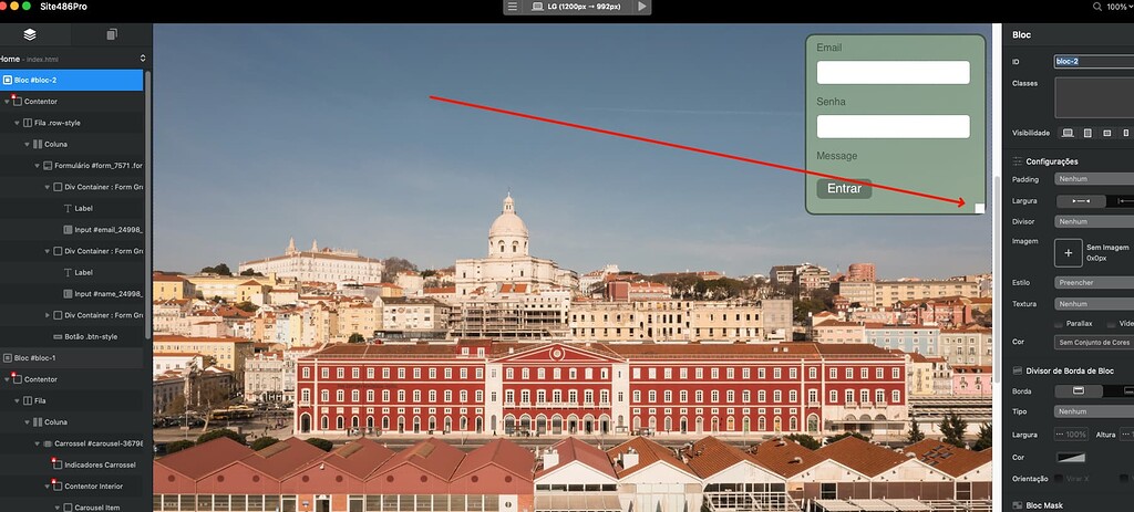 Strange square on bottom right of form - I Need Help - Blocs Forum