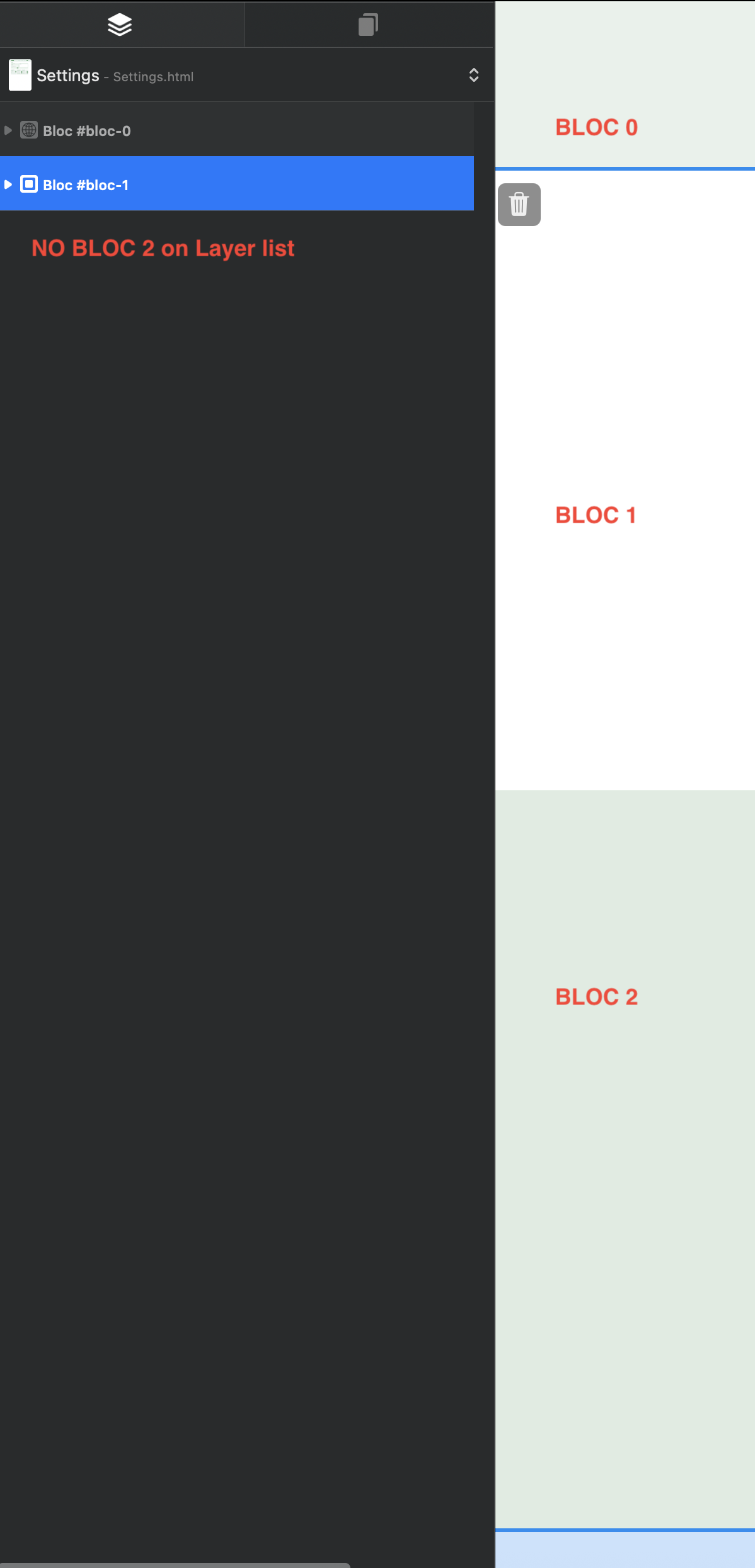 Complete Bloc Disappears After Editing - I Need Help - Blocs Forum